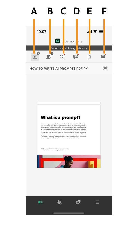 Adobe Connect Mobile App Interface